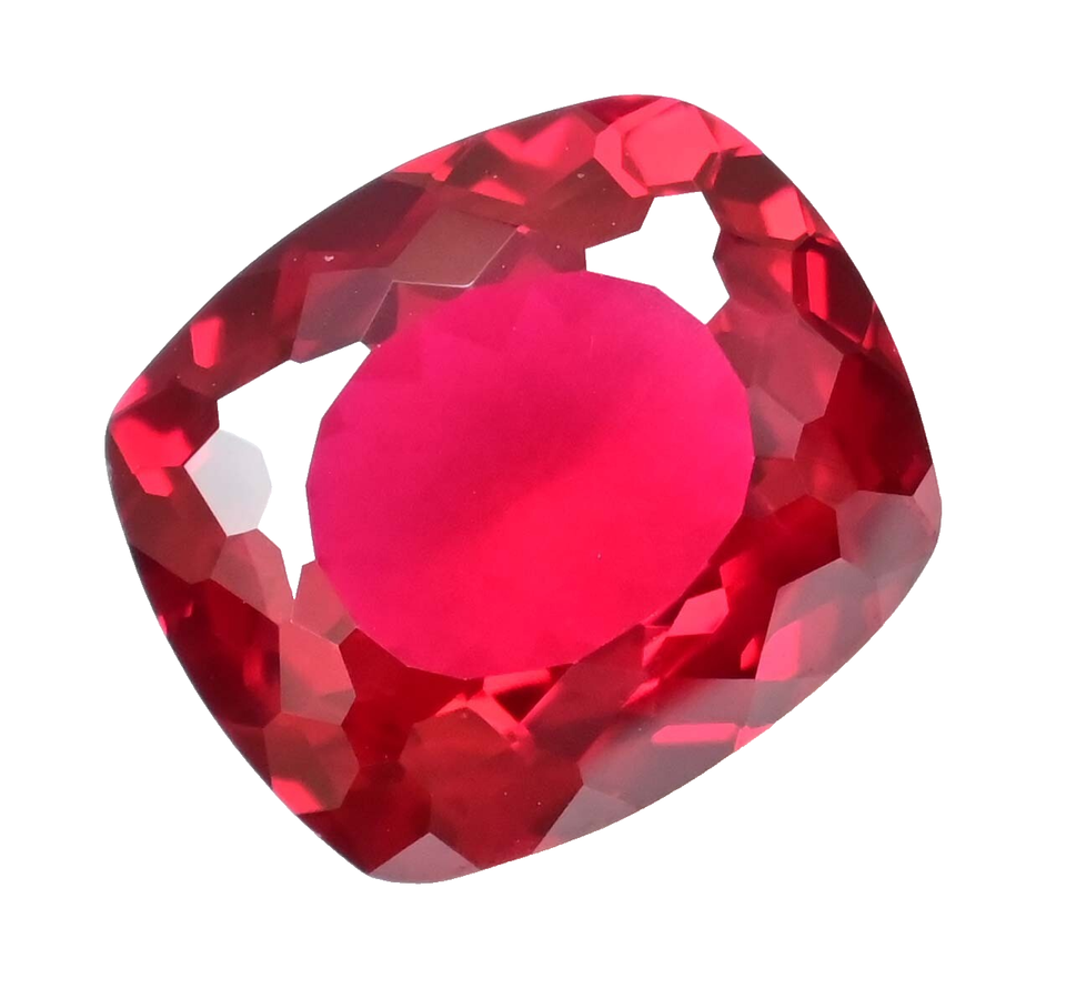 Natural Mozambique Blood Red Ruby 20.90 Ct Cushion Certified Flawless ...