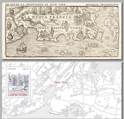 france 2024 500 years discovery NEW YORK 1524 Giovanni da Verrazano ...