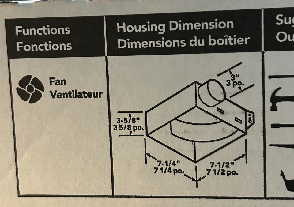 Broan-NuTone Bathroom Exhaust Fan Cover, Model 688, White 782298961200 ...