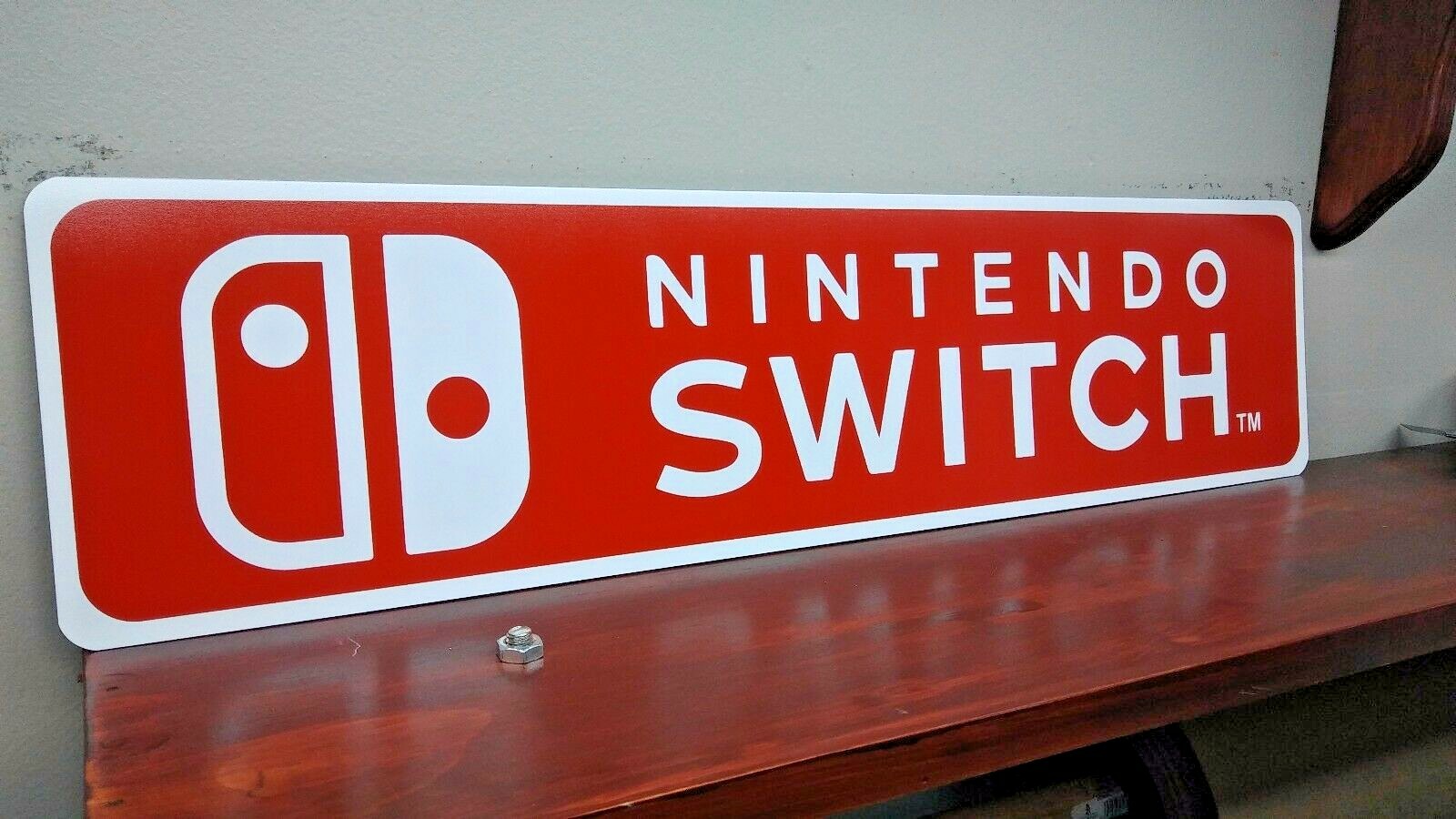 Nintendo Switch Logo Aluminum Sign 6" x 23" | eBay