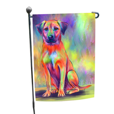 Paradise Wave Black Mouth Cur Dog Garden Porch Lawn Spring Vertical ...
