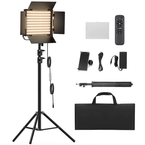 RGB Photography Lighting Kit, 50W Bi-Color Professional LED Studio ...