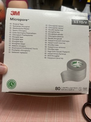 3M Micropore Transparent Paper Surgical Tape (1530-2SS), 1" x 3.5 Yards ...