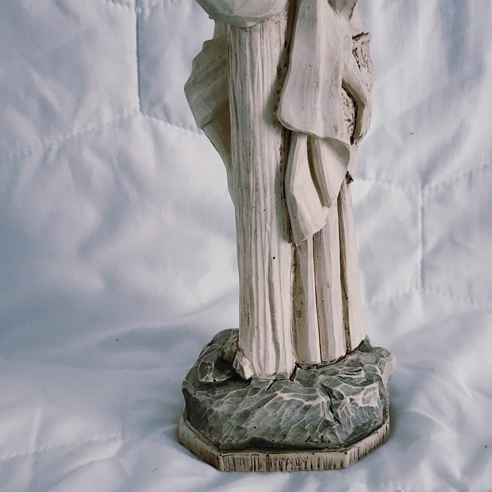 Saint Francis Embracing Jesus Christ on The Cross Crucifix Statue Italy ...