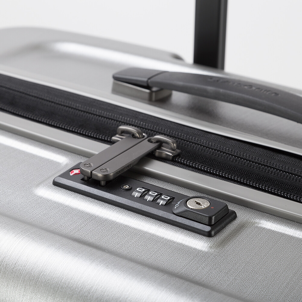 NEW Samsonite Evoa Expandable Spinner Case Brushed Silver 69cm | eBay