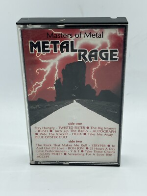 Metal Rage Masters of Metal Cassette Tape 1986 K-TEL Metal Rock Mix | eBay