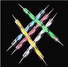 5 Pc 2 Way Dotting Pen Tool Nail Art Tip Dot Paint Manicure Kit US ...