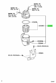 Toyota Genuine OEM Filter ASSY, FUEL TOYOTA HILUX GGN15,25,35 23300 ...