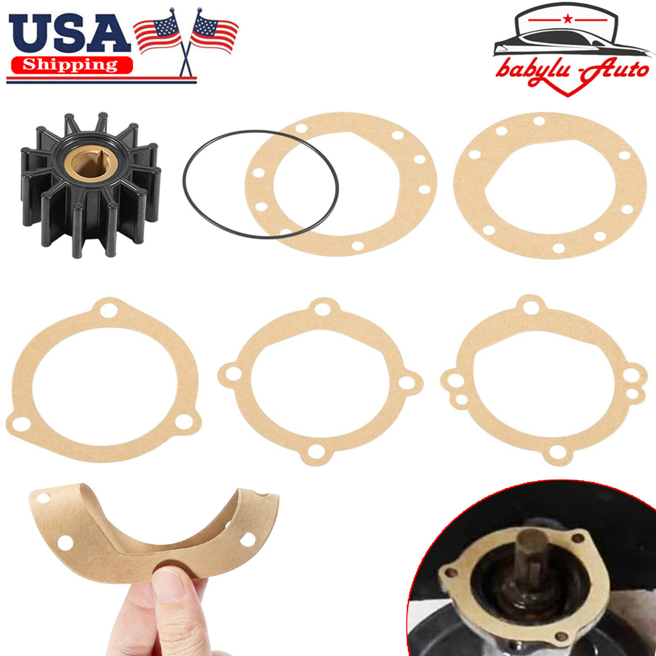 Water Pump Impeller Repair Kit 09959 09959K for Sherwood G1 G2 G15 G21 ...