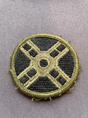 US ARMY 425th Transportation Brigade OD Green & Black Patch Field Worn ...