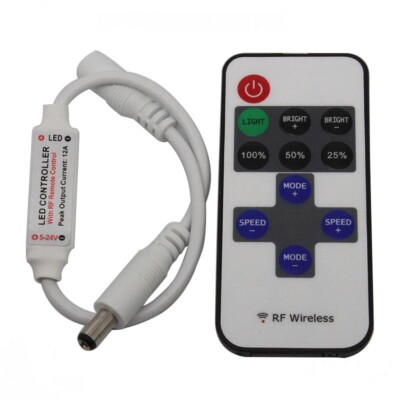 12V Dimmer Controller RF Wireless Remote Switch Controller for LED ...
