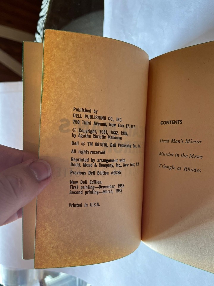 Agatha Christie - 12 Dell Paperbacks (1959-1966, 10 “New Dell” 1st ...