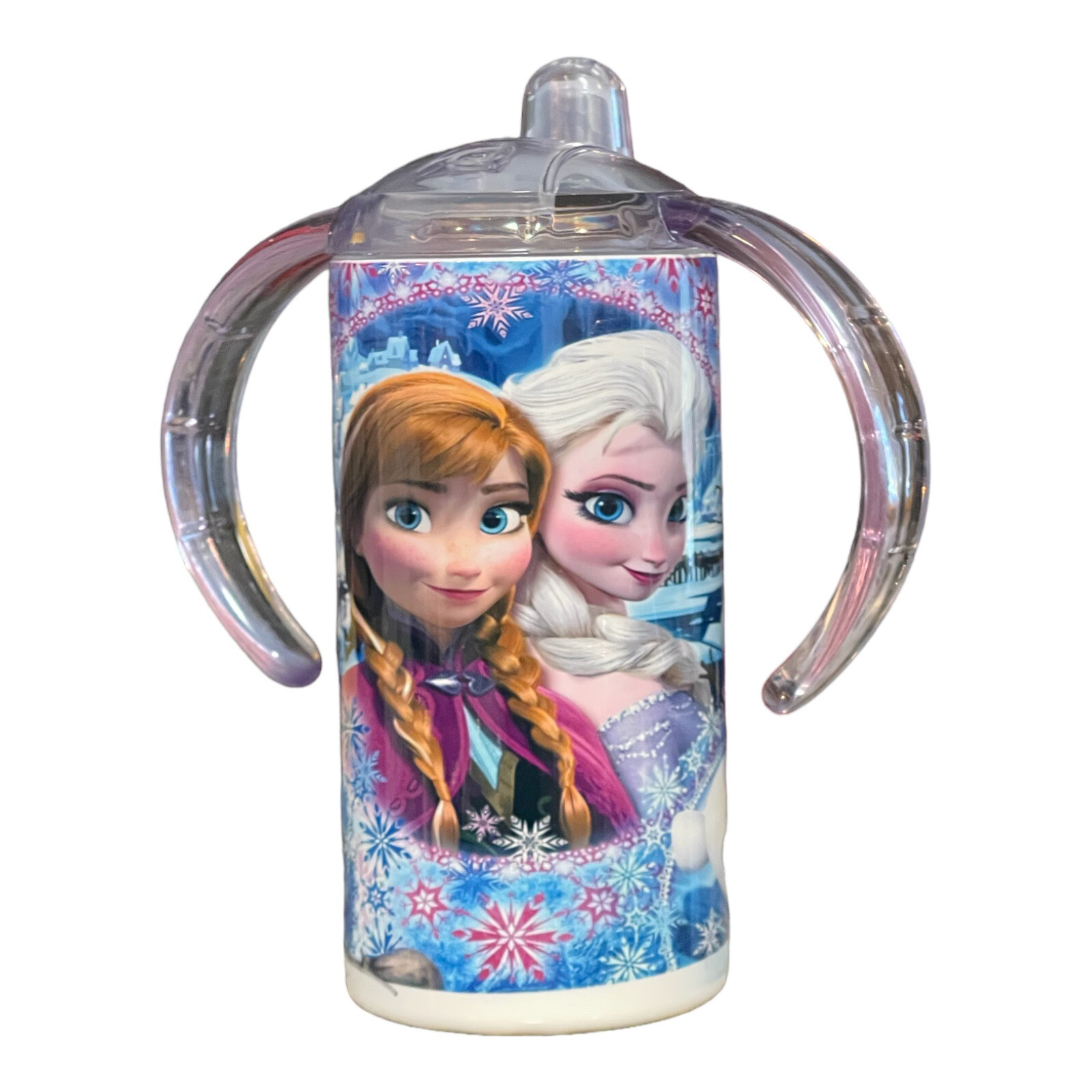 12oz 2 in 1 Stainless Steel Dual Lid Sippy Cup~Elsa~Anna~Kristoff~Olaf ...