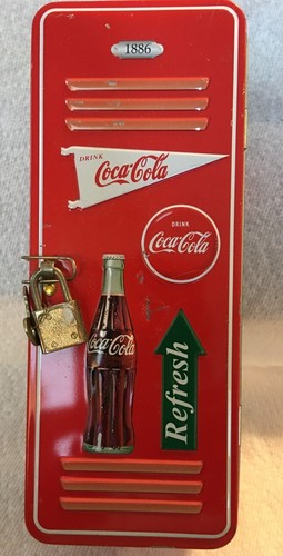 coca cola used collectibles tin with key & Lock | eBay