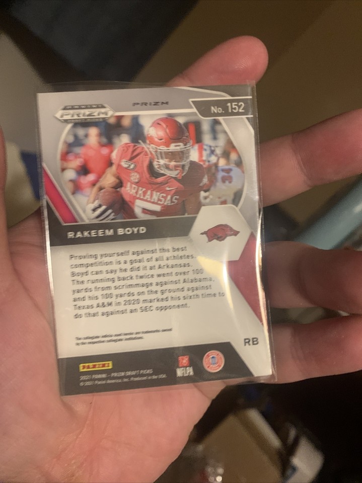 Rakeem Boyd 2021 Panini Prizm Draft Picks Green Prizm SP #152 Rookie RC ...