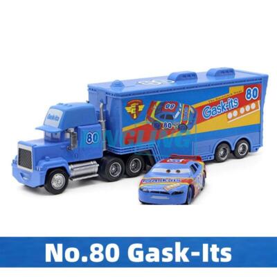 Set of 2 Disney Pixar Cars No.80 Gask-Its Hauler Truck Die-cast Model ...