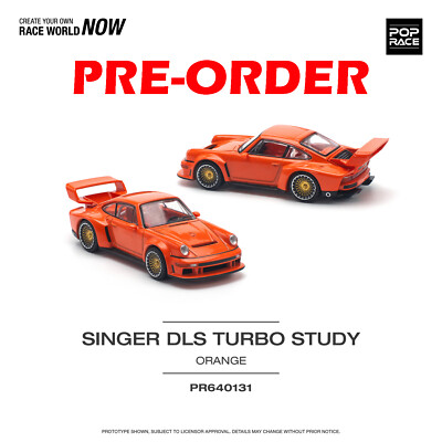 (Pre-order) POPRACE 1/64 SINGER DLS TURBO (TRACK) ORANGE *New Tooling ...