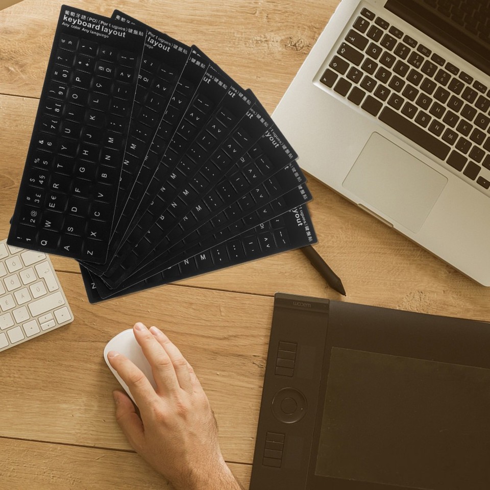 10pcs Universal Foreign Language Keyboard Stickers Keyboard Protective ...