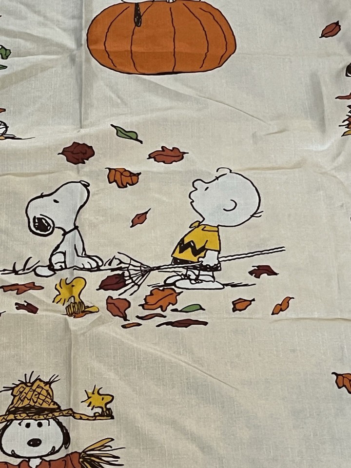 Peanuts snoopy fall shower curtain 72in.x 72in. -and rug 19x26 | eBay