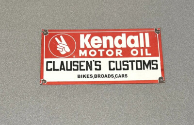 VINTAGE 12” KENDALL PORCELAIN SIGN CAR GAS TRUCK GASOLINE OIL | eBay