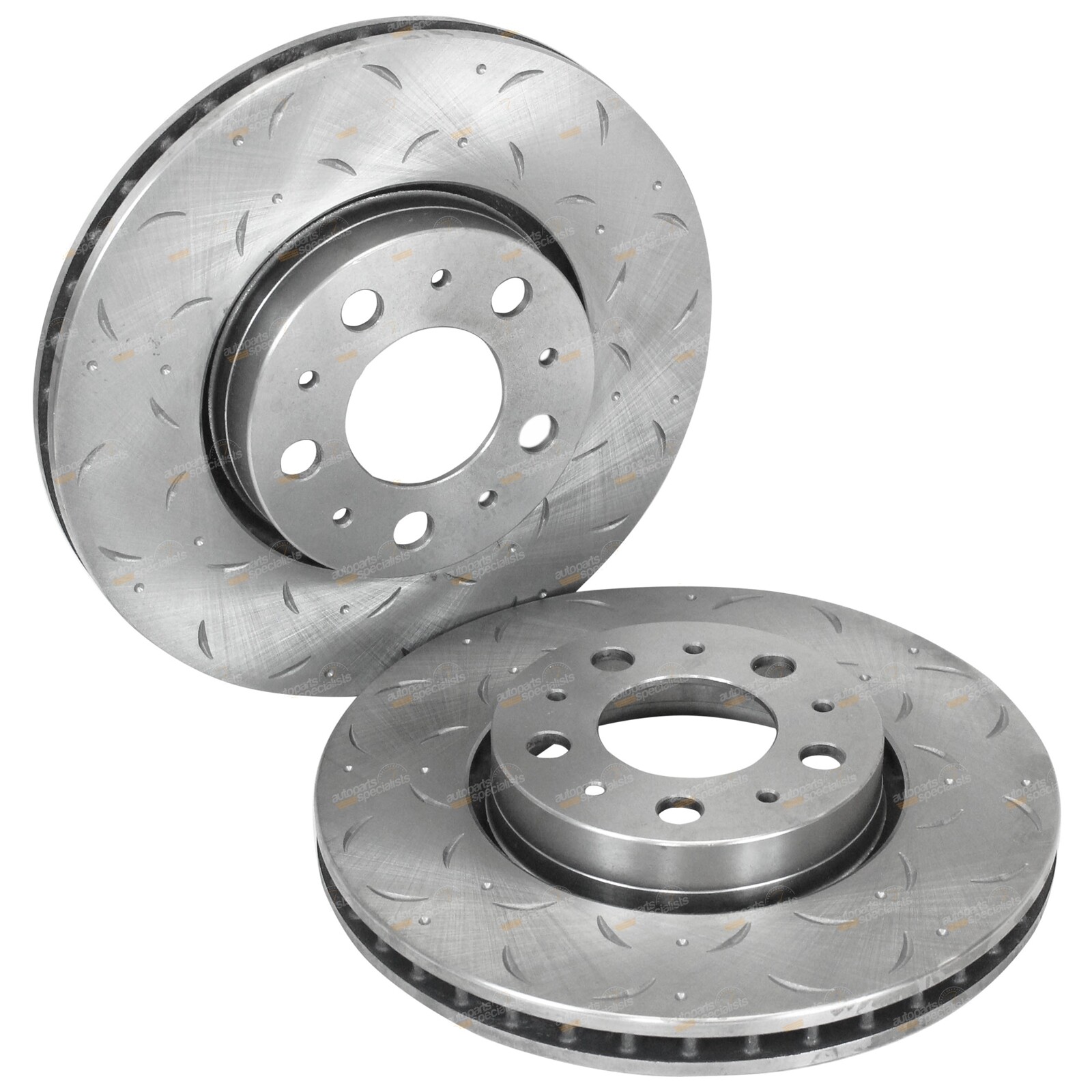 Front Slotted & Dimple Drilled Disc Brake Rotors Pair for Volvo S80 ...