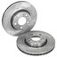 Front Slotted & Dimple Drilled Disc Brake Rotors Pair for Volvo S80 ...
