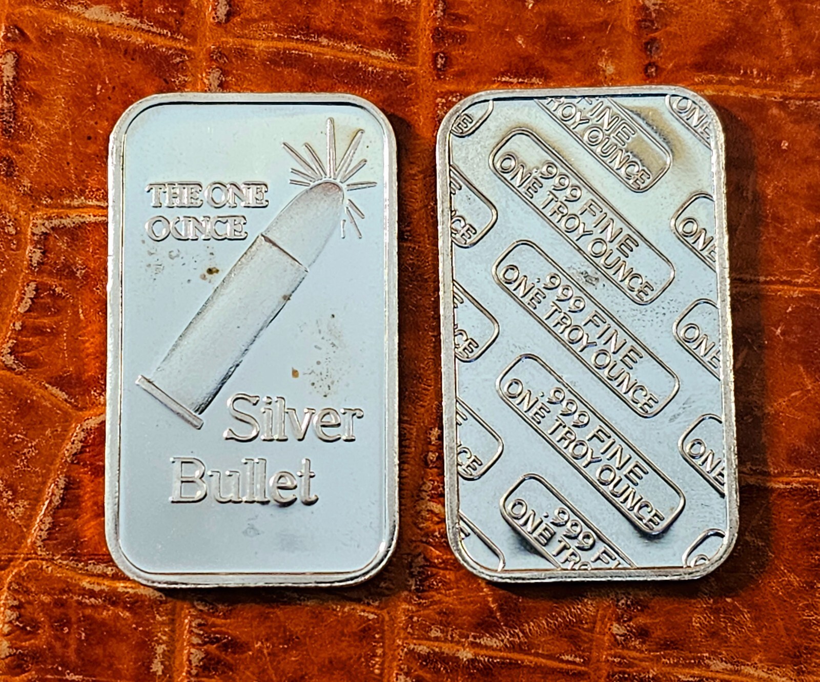 Vintage Silver Bullet (w/Rays) 1 oz Silver Art Bar - Sealed in Plastic ...