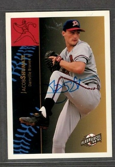 1994 Fleer #158 Jacob Shumate Danville Braves Baseball Signed Autograph ...