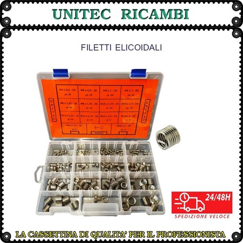 Filetto elicoidale cassetta assortimento elicoidi scatola 154 pz | eBay