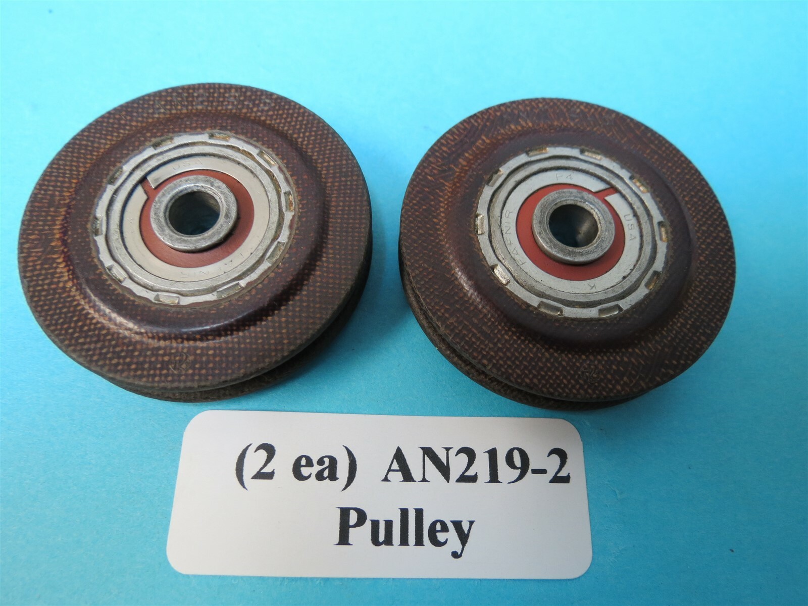 AN219-2 Aircraft Formica Phenolic Cable Pulley Bearings Roll Freely ...