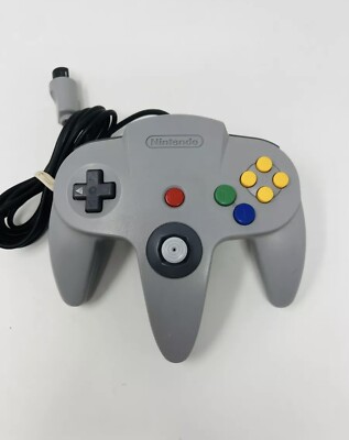 Nintendo 64 N64 OEM Controller - Gray - OEM AUTHENTIC Clean, Tested ...