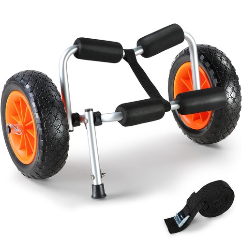 VEVOR 250lbs Foldable Kayak Canoe Boat Carrier Dolly Cart with 10 ...
