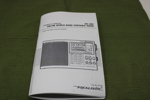 RADIO SHACK REALISTIC DX-390 Portable AM/FM Radio 20-214 Manual COPY | eBay