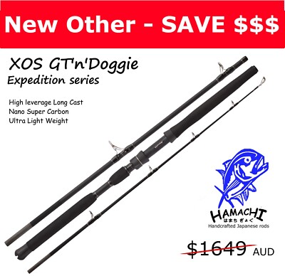 HAMACHI 7'6 XOS GT'n'Doggie Exp 50 - 100lb Japanese spin popper fishing ...