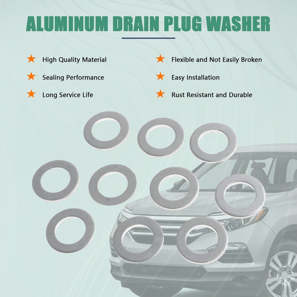 20x Aluminum Drain Plug Washer (12mm) Fit for Honda & Acura 94109-12000 ...