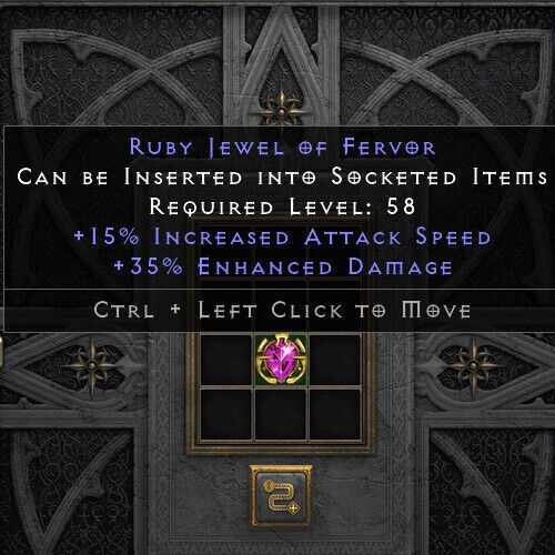 15%IAS Increase Attack Speed,35% ED Enhanced Dmg Jewel D2R Softcore PC ...