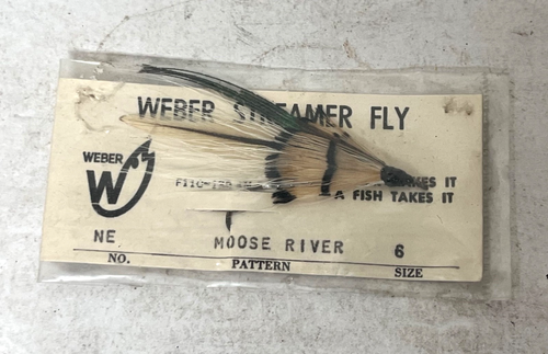 Vintage NOS Feathered WEBER Streamer Fly Rod Lure ~ Moose River pattern ...