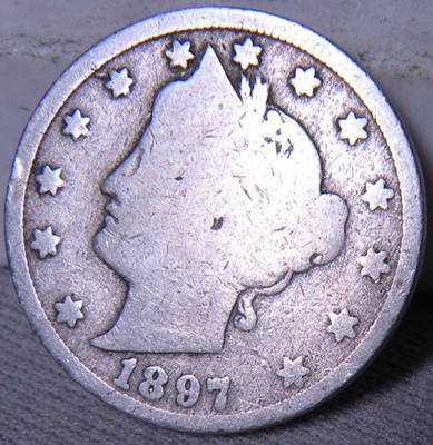 1897 Liberty Head V Nickel 5 Cent L@@k free ship at495 | eBay