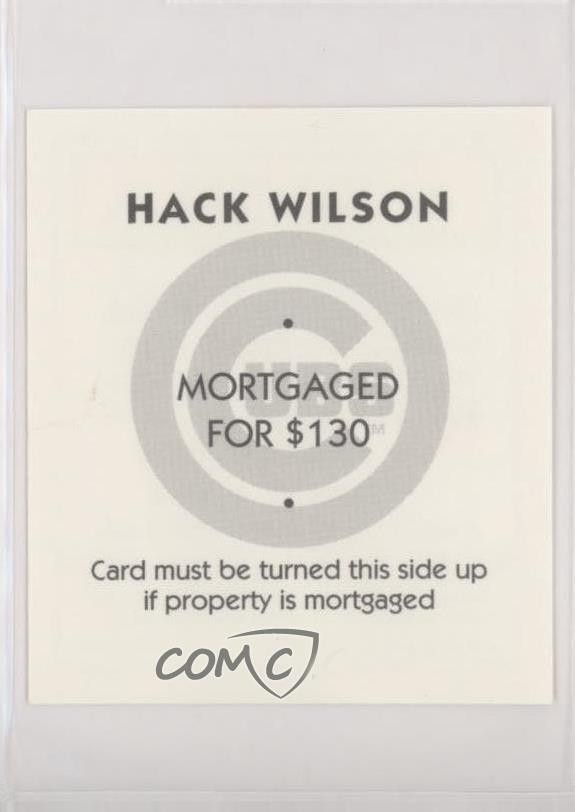 2002 Hasbro MLB Monopoly Deed Cards Chicago Cubs Hack Wilson HOF | eBay