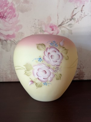 Fenton Glass 6” Burmese Satin Vase Unique from WVA Fenton Factory Gift ...