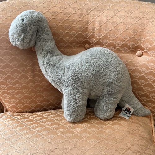 Jellycat Fossilly Brontosaurus Dinosaur Plush Green Stuffed Animal ...