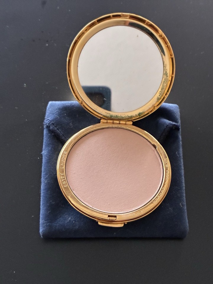 Estee Lauder translucent pressed powder in golden case with mirror. | eBay