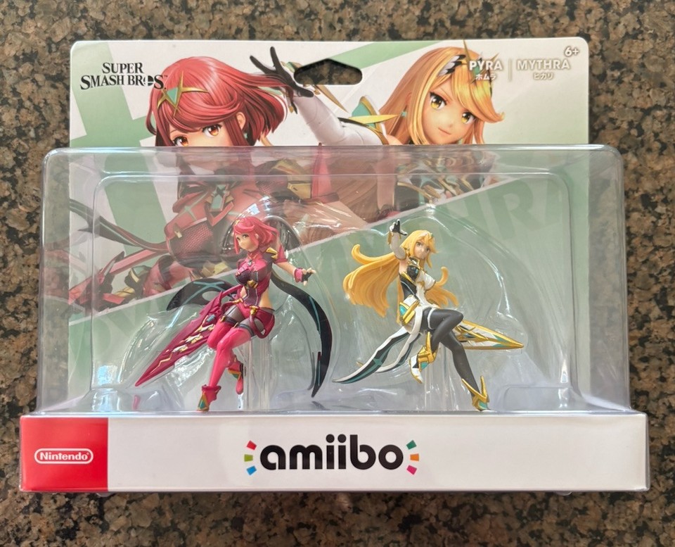 Amiibo Pyra & Mythra 2 Pack Figure Xenoblade Super Smash Bros ...