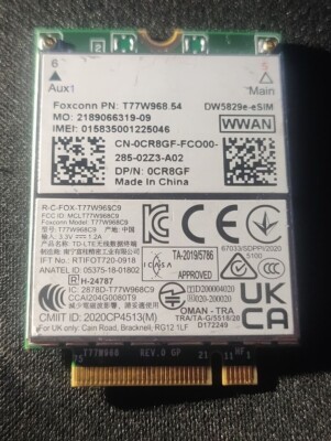 DELL/Foxconn 4G WWAN Card DW5829e-eSIM D/PN 0CR8GF | eBay