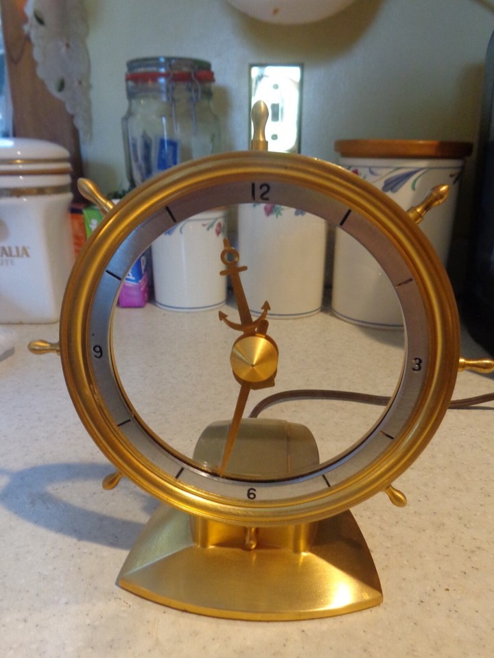 Jefferson Electric Golden Helm Nautical Mystery Clock / Working ...