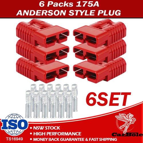 6X 175A Anderson Style Plug Exterior Connectors 175 AMP Max 600V 6AWG ...