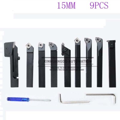 15mm 9pcs/set indexable carbide turnnig tools lathe cutting tools set ...