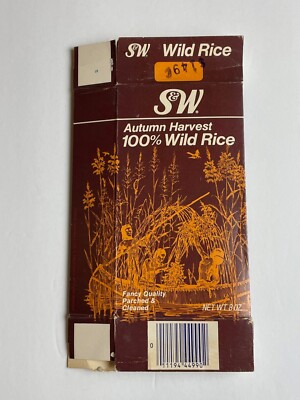 1970's S&W WILD RICE box vintage movie prop packaging food | eBay