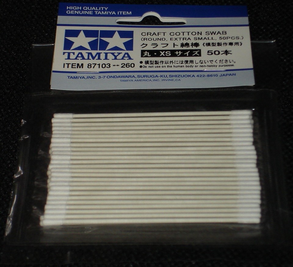 Tamiya Craft Cotton Swabs - Flat/ Round/ Triangular - 50pcs Packaging ...