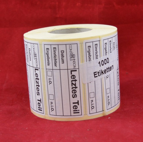 Johnson Controls 1000 Etiketten Letztes Teil Speziallabel Neu | eBay UK